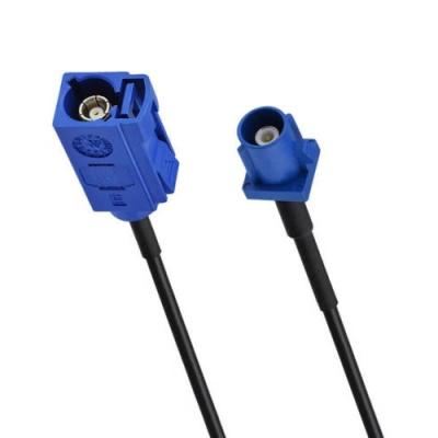 China Custom Fakra C Male to Female Pigtail Cable 50cm Blue for Antenna Accessory 50 Ohm for sale