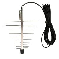 China Outdoor UHF VHF Digital TV Yagi Antenna 470-862 MHz 5-16 dBi Gain with Amplifier RHCP for sale