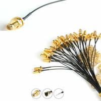 China 12cm Grey SMA Male to IPEX Pigtail Cable 50 Ohm RG178 UFL Extension Connector Wire Booster for sale