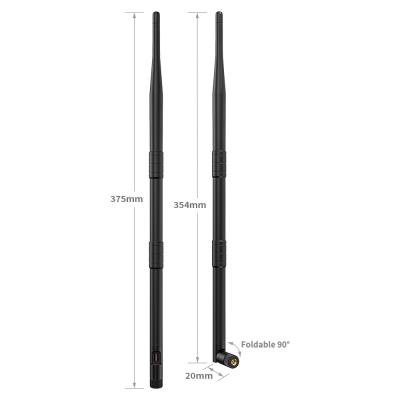 China Long Range 9dBi Outdoor WiFi Antenna 5.8G 2.4G SMA Rubber Antenna for Wireless Receiver for sale