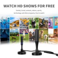 China Indoor TV Antenna 28dBi Gain VHF 174-240MHz UHF 470-862MHz Magnetic Base for sale