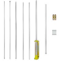 China 5.2M 93-Stage Telescopic Pole VHF UHF Fiberglass Antenna 8dBi Gain for Mobile Base Station for sale