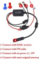 China RG174 DAB Car Radio Signal Amplifier 75ohm with FM DAB Splitter for sale