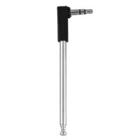 China 4 Section Stainless Steel Telescopic Antenna AM FM Radio 75 Ohm VSWR 1.5 3.5mm Jack for sale
