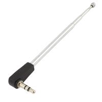 China 4 Section Stainless Steel Telescopic Antenna AM FM Radio 75 Ohm VSWR 1.5 3.5mm Jack for sale