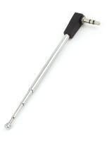 China 4 Section Stainless Steel Telescopic Antenna AM FM Radio 75 Ohm VSWR 1.5 3.5mm Jack for sale