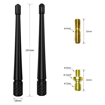 China Stubby Car Auto Antenna AM/FM Radio Aerial 17cm 5dbi Gain VSWR 1.5 Screw Type PVC for sale