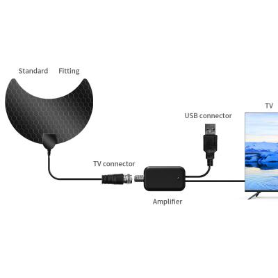 China CE FCC ROHS Certified 28dBi Long Range Wireless Indoor TV Antenna Signal Booster VHF UHF 3m Cable for sale