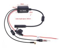 China DAB Car Radio Signal Amplifier VSWR 2.5 MAX Custom LOGO for AM FM Reception for sale