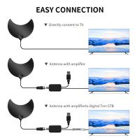 China 50 Ohm Input Impedance Dual F Female Adapter Signal Booster for Camper and External TV Box 28dBi Gain 3m Cable for sale