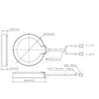 China 5 in 1 Multi-Band GNSS LTE WiFi MIMO Combo Antenna 28dB Gain 3-5V DC for Vehicle GPS for sale