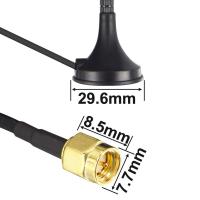 China Vertical Polarization 12dBi High Gain 4G LTE Antenna 360mm Magnetic Base Car Indoor for sale