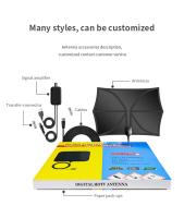 China Smart TV Antenna 50 Miles Range IEC/F Male Connector ISDB-T ATSC DVB-T DVB-T2 HDTV for sale