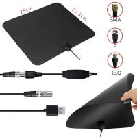 China Yetnorson High Gain Film Flat TV Antenna Digital Indoor UHF VHF 50dB Long Range Paste Mount for sale