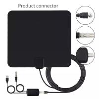 China Indoor TV Antenna 50 Miles Amplified HD Digital Adapter with IEC Connector 30g for sale