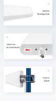 China 12dBi Directional LPDA Antenna 698-2700MHz 4G LTE Outdoor N Female Connector for sale