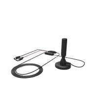 China Digital Satellite Color TV Indoor Antenna 110mm Height 30dBi Gain RG174 Cable for sale