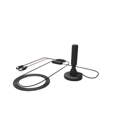 China Digital Satellite Color TV Indoor Antenna 110mm Height 30dBi Gain RG174 Cable for sale