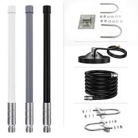China Outdoor Fiberglass Base Antenna 450-470MHz 35dBi Gain N-Female Connector DC 3.3-5.0V for sale