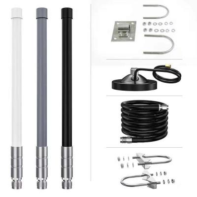 China Outdoor Fiberglass Base Antenna 450-470MHz 35dBi Gain N-Female Connector DC 3.3-5.0V for sale