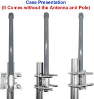 China Outdoor Fiberglass Base Antenna 450-470MHz 35dBi Gain N-Female Connector DC 3.3-5.0V for sale