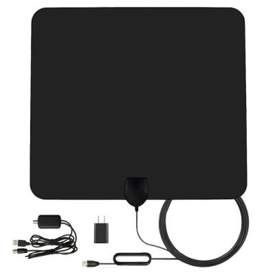 China Amplified HDTV Digital Indoor Antenna 50 Mile Range Flat TV Antenna 75 Ohm for sale