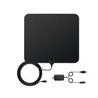 China Amplified HDTV Digital Indoor Antenna 50 Mile Range Flat TV Antenna 75 Ohm for sale