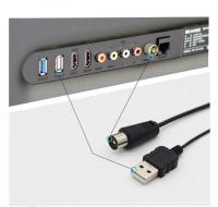 China HDTV Antenna 470-862MHz 30dBi Digital TV Antenna RG174 Cable Indoor Sticker Mount for sale