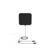 China HDTV Antenna 470-862MHz 30dBi Digital TV Antenna RG174 Cable Indoor Sticker Mount for sale