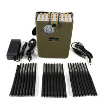 China 24V Portable Cell Phone Signal Jammer 10W-150W 45dB Gain 10-28 Antennas for sale