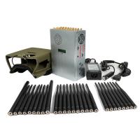 China 24V Portable Cell Phone Signal Jammer 10W-150W 45dB Gain 10-28 Antennas for sale