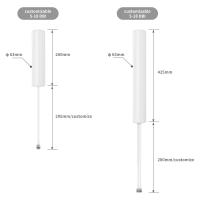 China 50W Pole Mounted 4G LTE Outdoor Omni Antenna 698-2700MHz 12dBi for sale