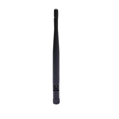 China 5dBi WiFi 6E Rubber Antenna 2.4GHz 5.8GHz 7.125GHz Black Custom Connector for sale