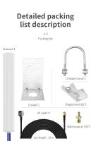 China Outdoor Waterproof Antenna 600-2700MHz High Gain 10-12dBi Custom Connector for sale