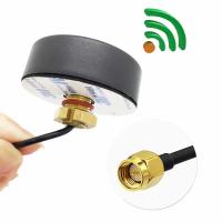 China Waterproof GSM 2.4G 3G 4G LTE Puck Antenna 3dBi 50 Ohm SMA Male Screw Mount for sale
