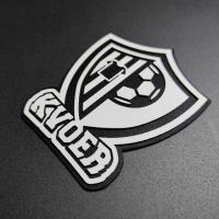 China Custom Embroidered Football Patches 7cm with Iron-On Application - Free Samples Available for sale