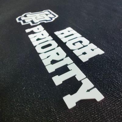 China 3D Silicone Heat Transfer Rubber Logo 0.5-2.0mm Thickness Waterproof Washable Custom Labels for sale