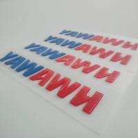 China Thick Rubber Heat Press T-Shirt Labels with 3D Embossing and Hot Melt Adhesive for Clothing and Textiles for sale