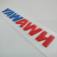 China Thick Rubber Heat Press T-Shirt Labels with 3D Embossing and Hot Melt Adhesive for Clothing and Textiles for sale