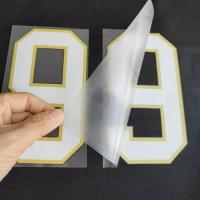 China Elastic Heat Transfer Letters and Numbers - 200% Stretch Capability with 6 Number Fonts and 4 Letter Fonts for Sportswear for sale