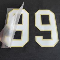 China Hot Peel Iron On Jersey Numbers 1-99 Custom Heat Transfer For Soccer Jerseys Sports Uniforms for sale
