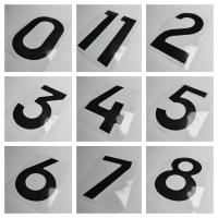 China Durable Soccer Jersey Heat Transfer Numbers 0-9 Set with Transparent PET Film - 301°F Application Temperature for sale