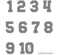 China Custom 10 Inch Heat Transfer Letters and Numbers for Football Jerseys - Durable Screen Printing for sale
