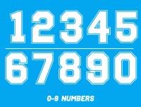 China Custom Heat Transfer Letters and Numbers for Clubs - Digital Printed Precut Stickers with Full Size and Color Customization for sale