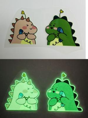 China Custom Glow in the Dark Heat Transfer Sticker - 10 Minute Light Absorption, Waterproof Luminous Logo for sale