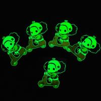 China Custom Glow in the Dark Heat Transfer Stickers - Eco Friendly Green Material for Cotton & Polyester Fabric Applications for sale