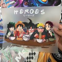 China Anime Mixed Heroes DTF Heat Transfer Stickers 5 Characters Custom Logo Iron On for Clothes for sale