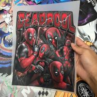 China Marvel Deadpool Legacy Custom DTF Transfer Large Size Iron-On Label PET Material Heat Transfer Sticker 150°C for sale