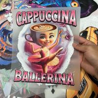 China Ballerina Cappuccina Epiconi DTF Transfer Ready to Press Custom Heat Press Sticker for T Shirt Fabric 150C 10s for sale