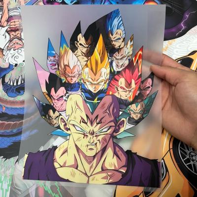 China Majin Vegeta DTF Transfer Custom Saiyan Iron On Sticker Ready To Press Plastisol Heat Transfer 150°C for sale